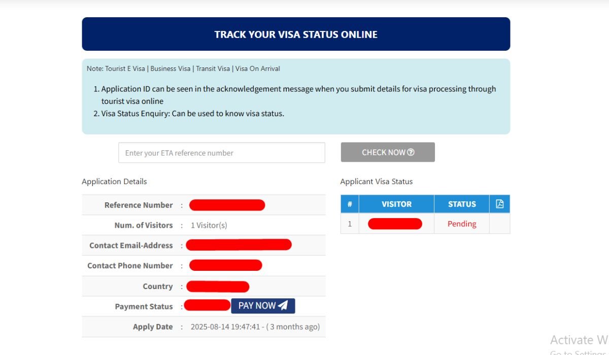 ETA UK Visa Application Status Check for Singaporean Travellers